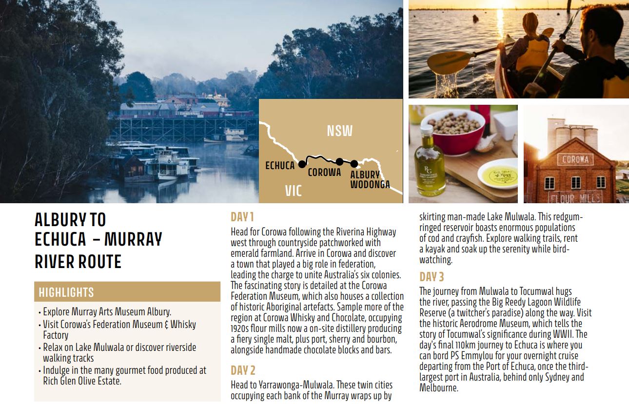 Albury to Echuca Murray River Route - Murray River Paddlesteamers