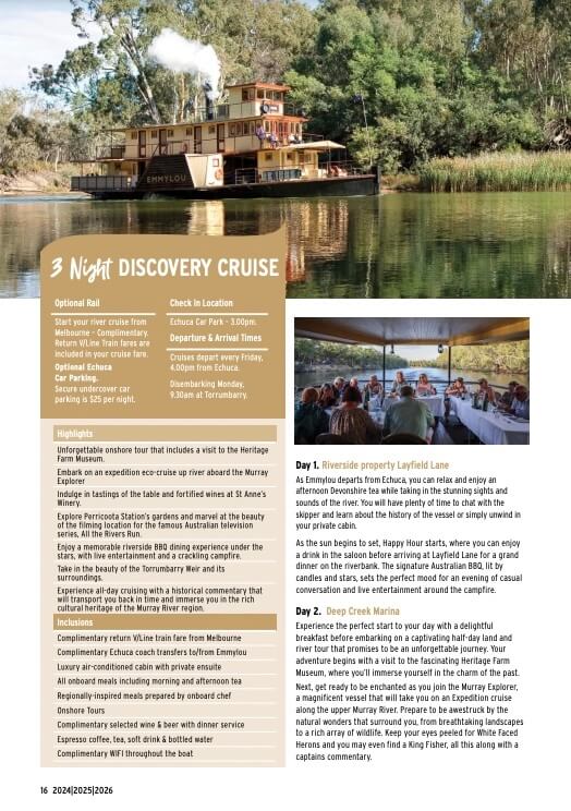Our Brochures - Murray River Paddlesteamers